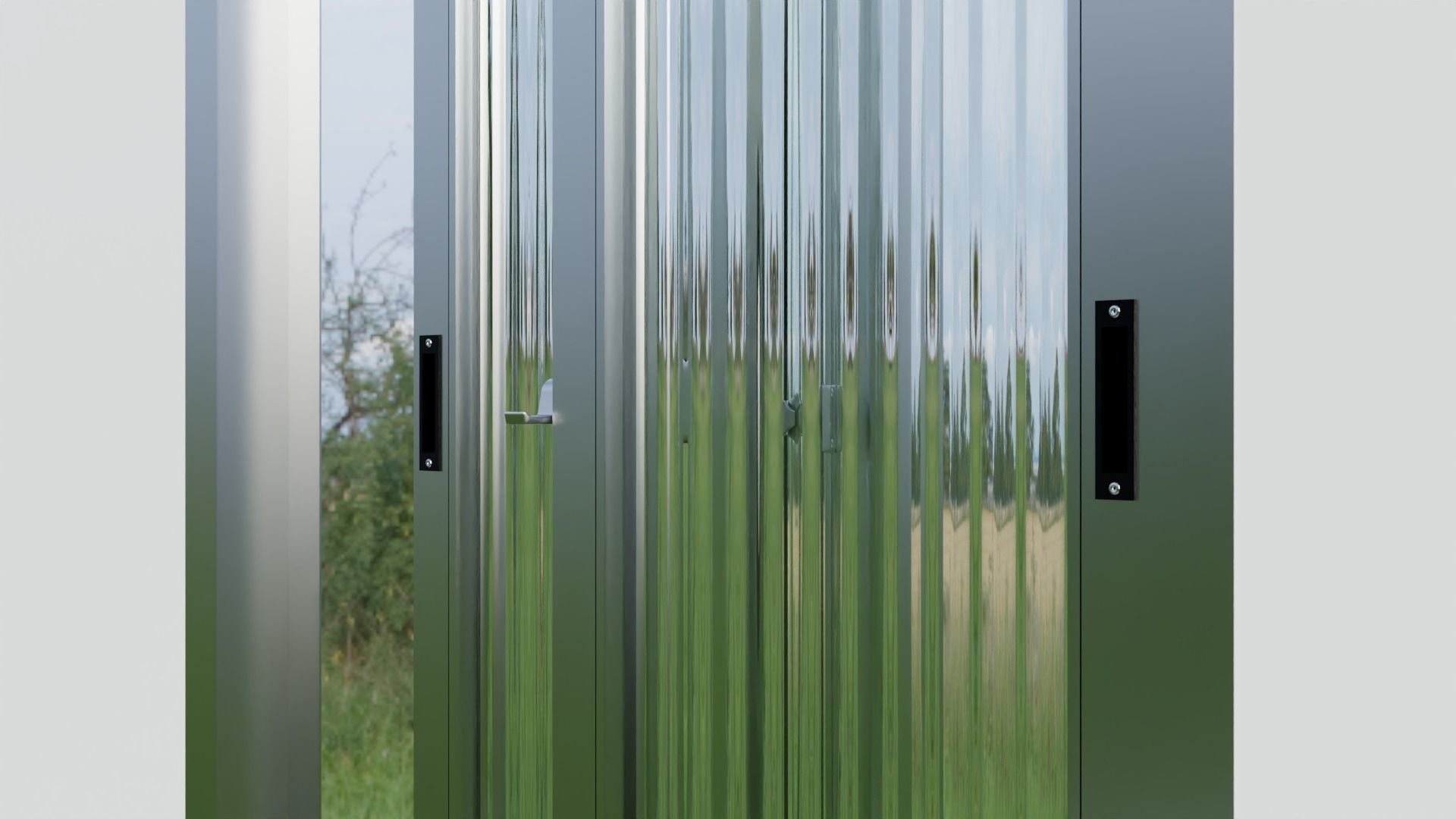 Bathroom Window Aluminium with Ribbed Glass 3D model | CGTrader