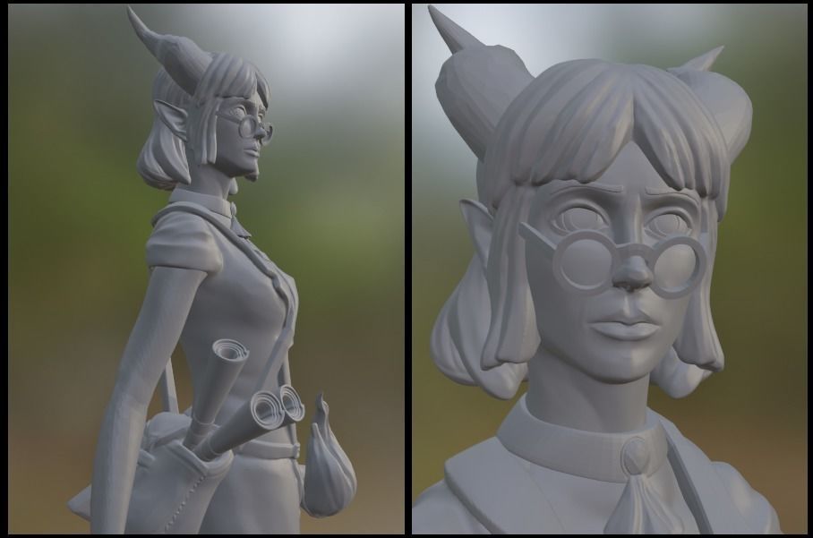 Tiefling Spell caster Scholar 3D model 3D printable | CGTrader