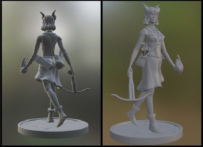 Tiefling Spell caster Scholar 3D model 3D printable | CGTrader