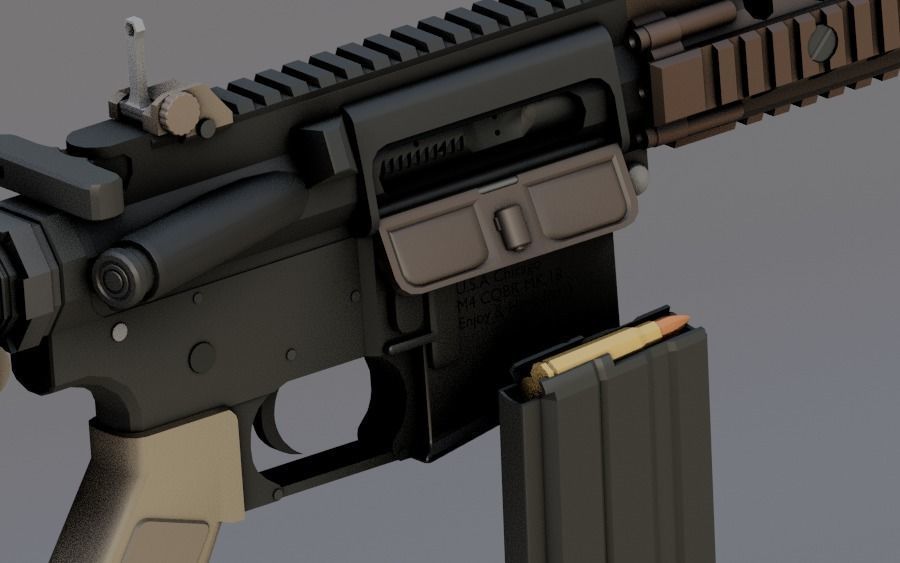 3D model M4 CQBR MK18 with Customize Attachments VR / AR / low-poly | CGTrader