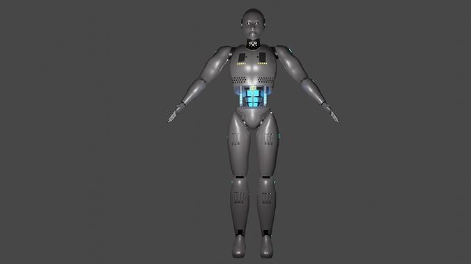 3D model Sci-Fi Android Character VR / AR / low-poly rigged | CGTrader
