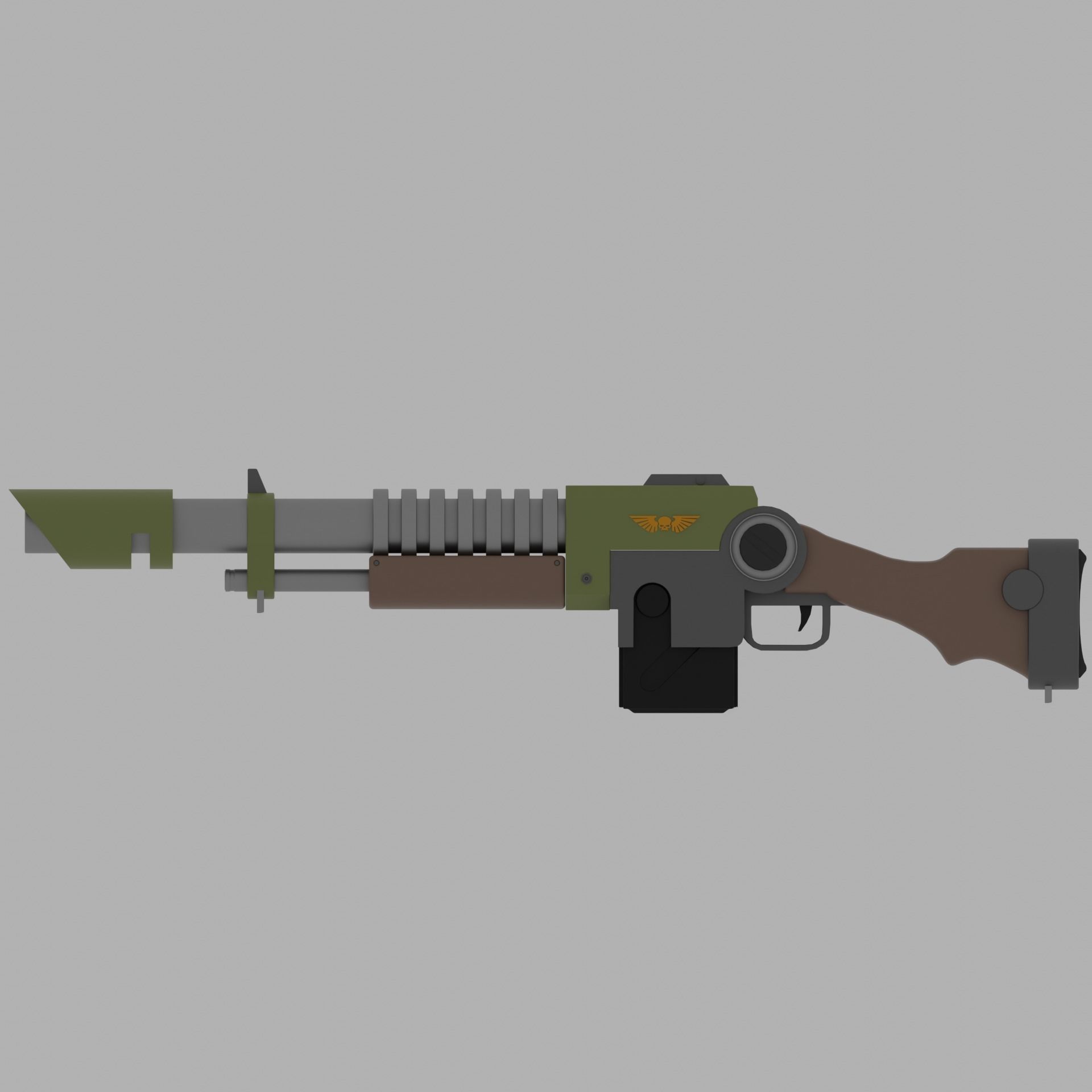 Lasgun Lucius Warhammer 40k free 3D model | CGTrader