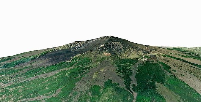 3D model Mount Etna - Volcano VR / AR / low-poly | CGTrader