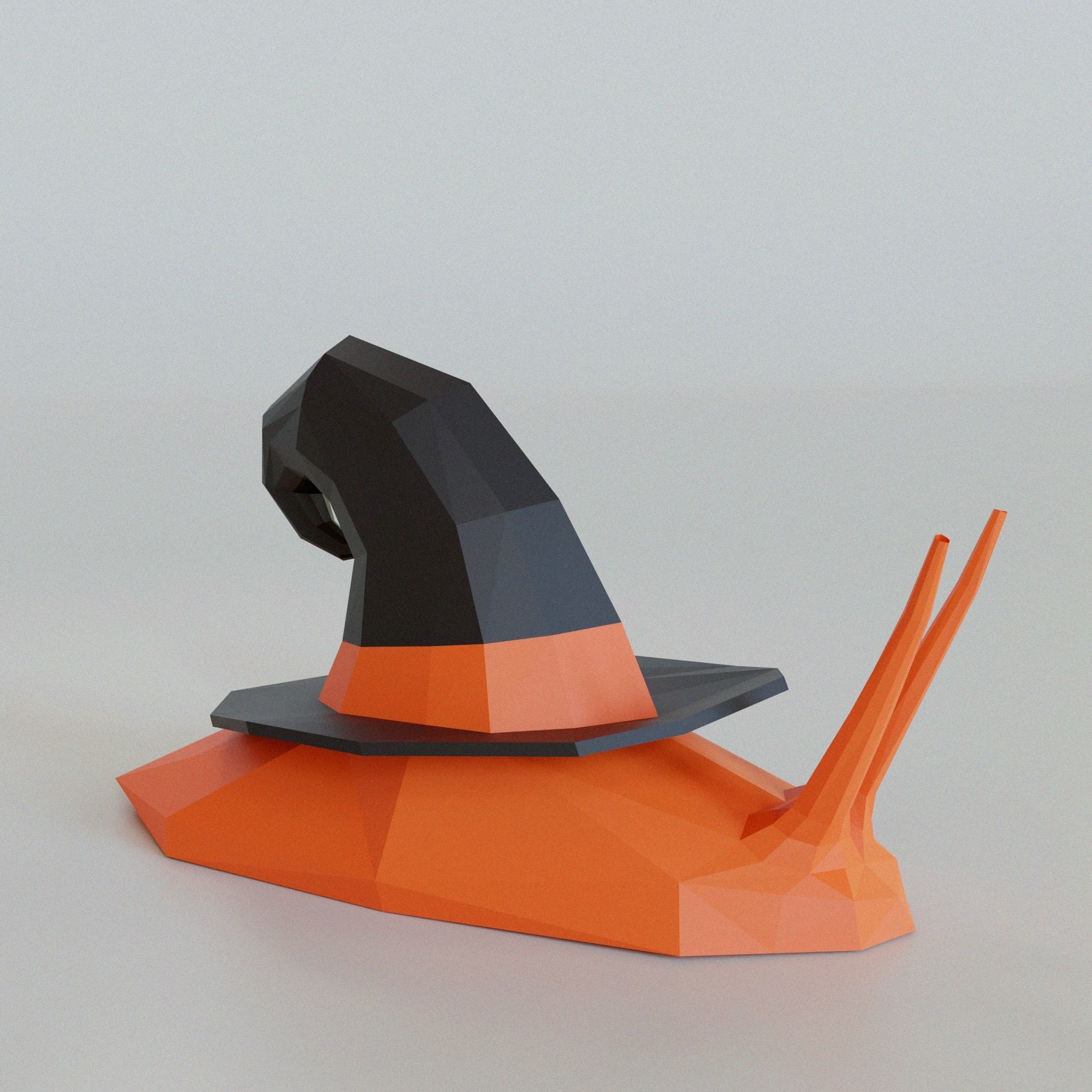 Halloween Witch Snail Papercraft 3D model | CGTrader