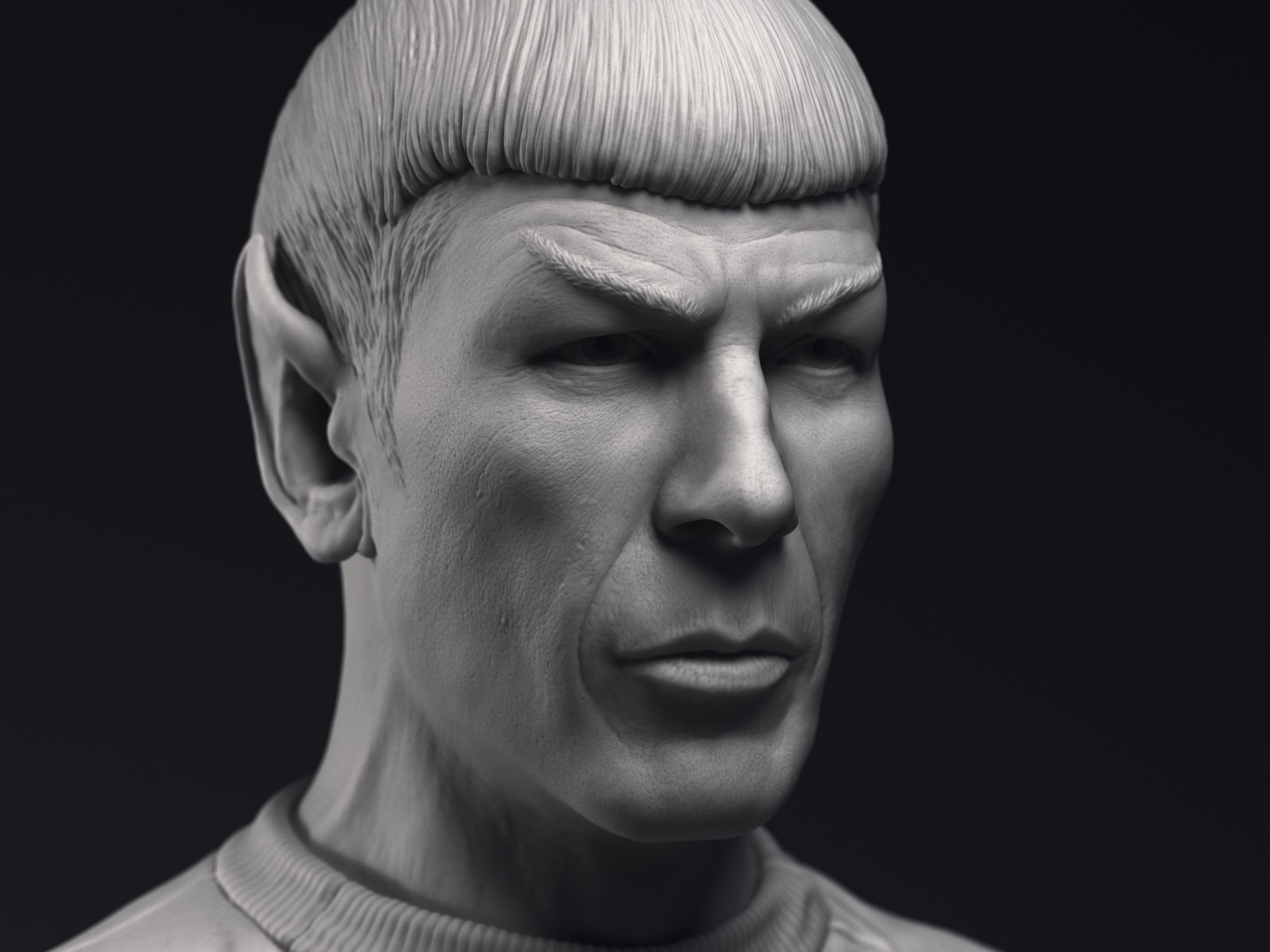 Leonard Nimoy as Mr Spock Bust Printable 3D Model 3D model 3D printable ...
