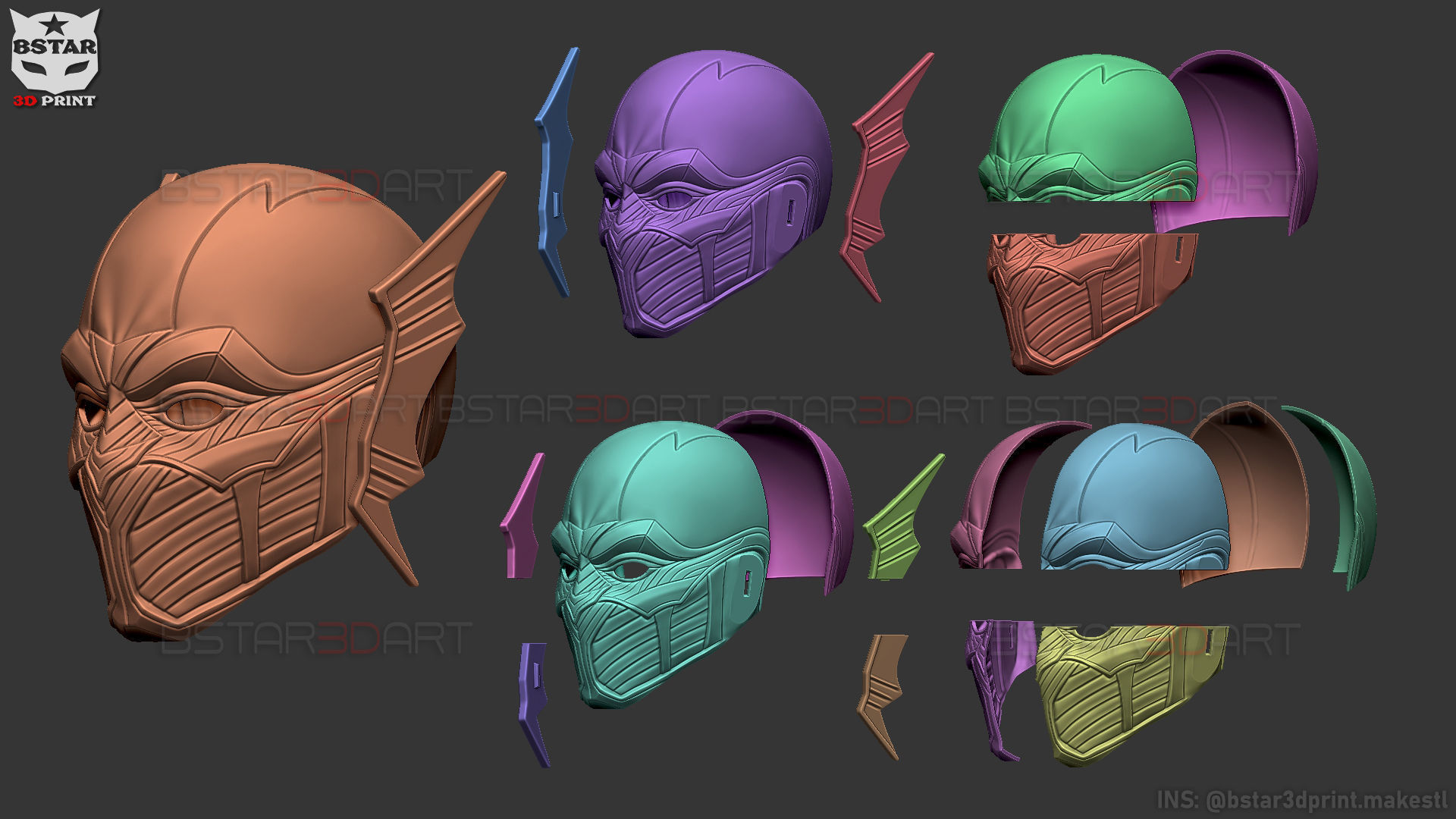 Red Death Batman Mask - Flash Mask - DC Comics 3D model 3D printable ...