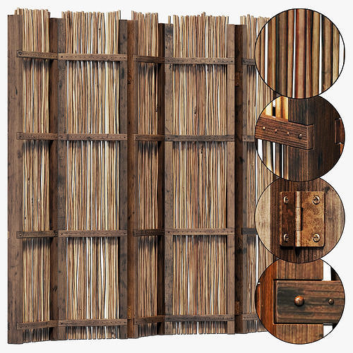 Screen branch crooked decor n4 3D model | CGTrader