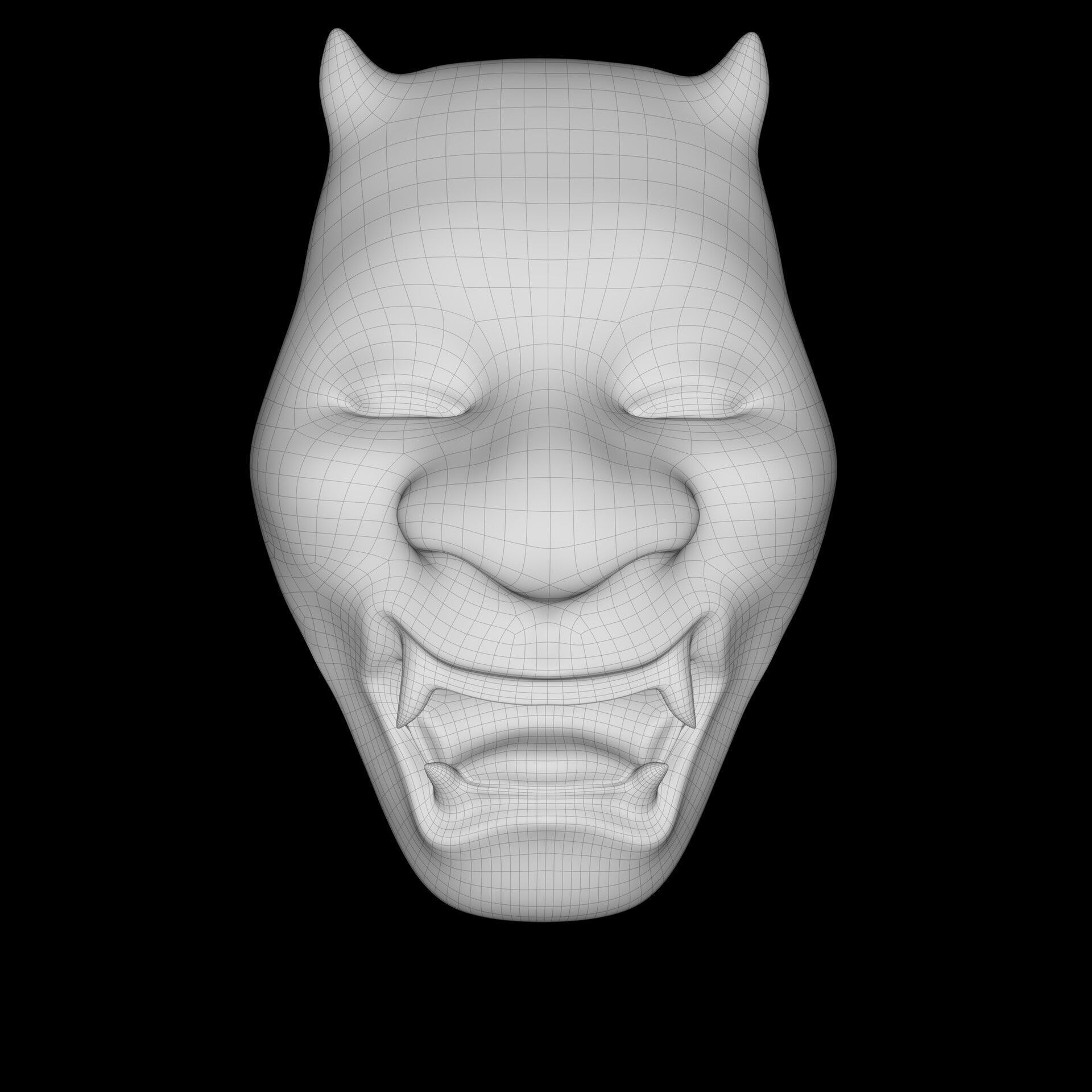 Japanese Noh Mask 3D model | CGTrader