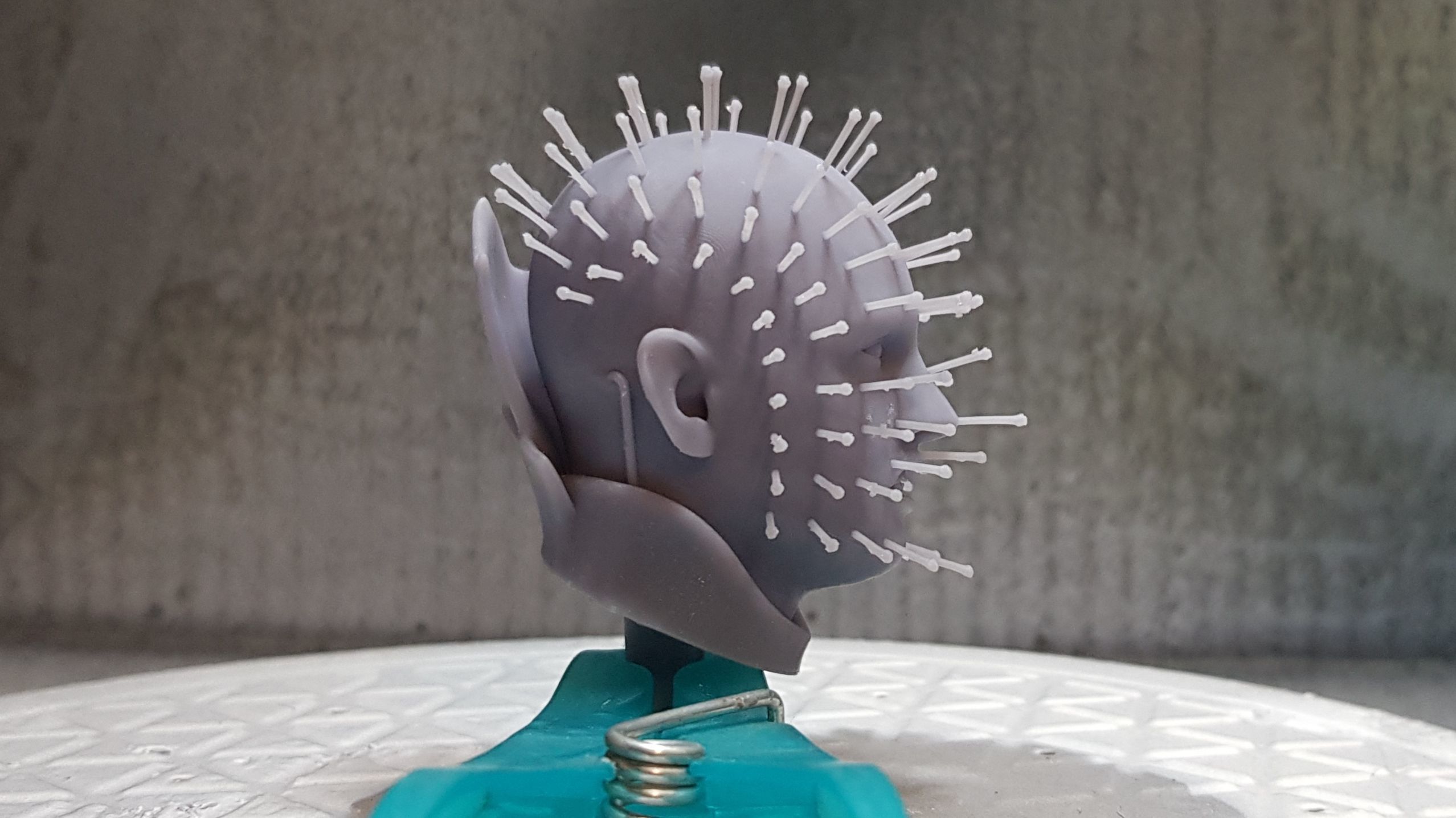 Pinhead woman in dress with chains 3D model | CGTrader