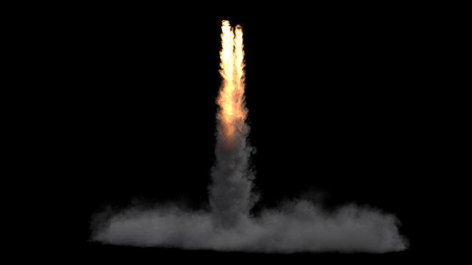 Space Shuttle Launch Smoke VDB 3D model | CGTrader