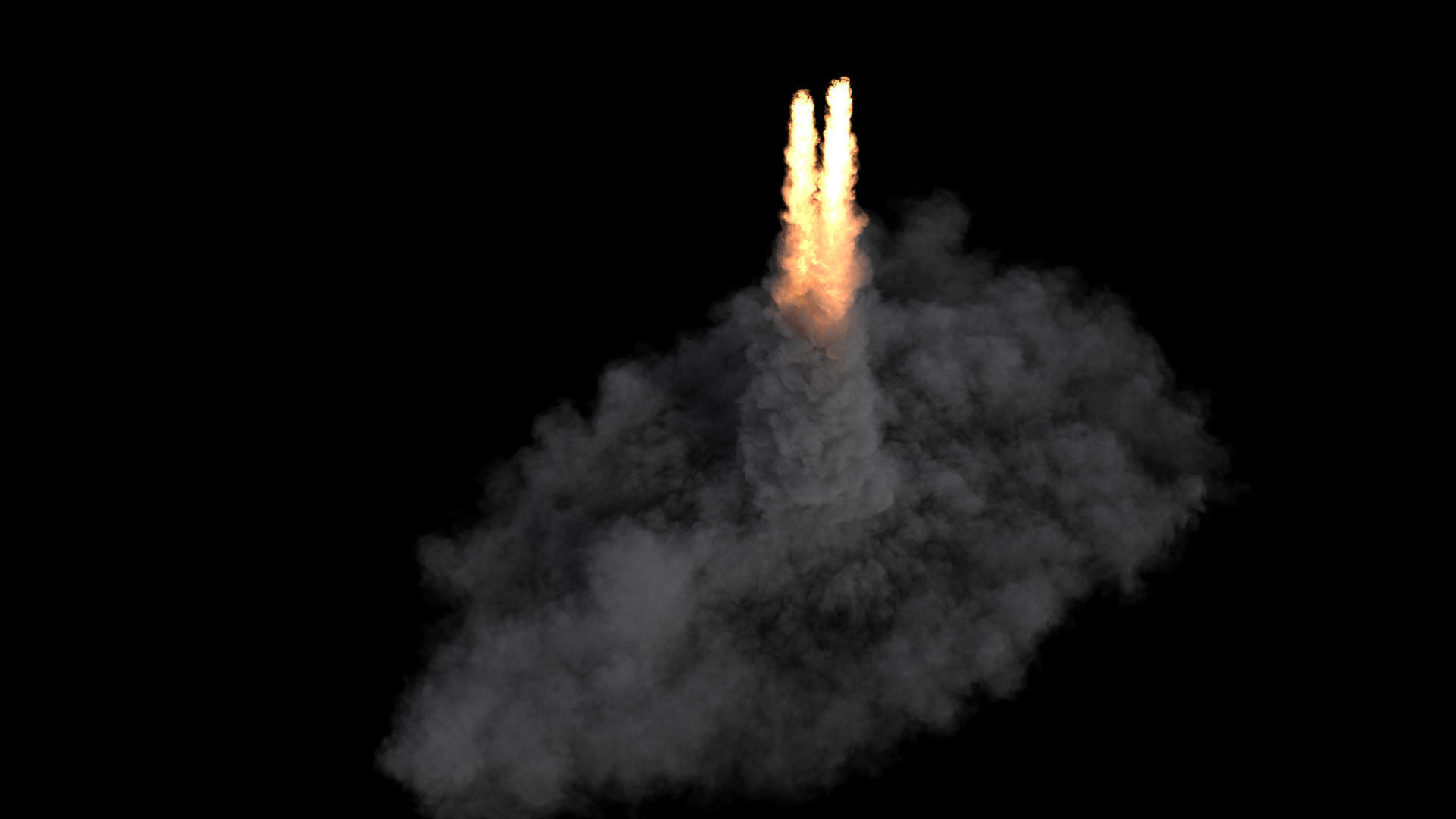 Space Shuttle Launch Smoke VDB 3D model | CGTrader