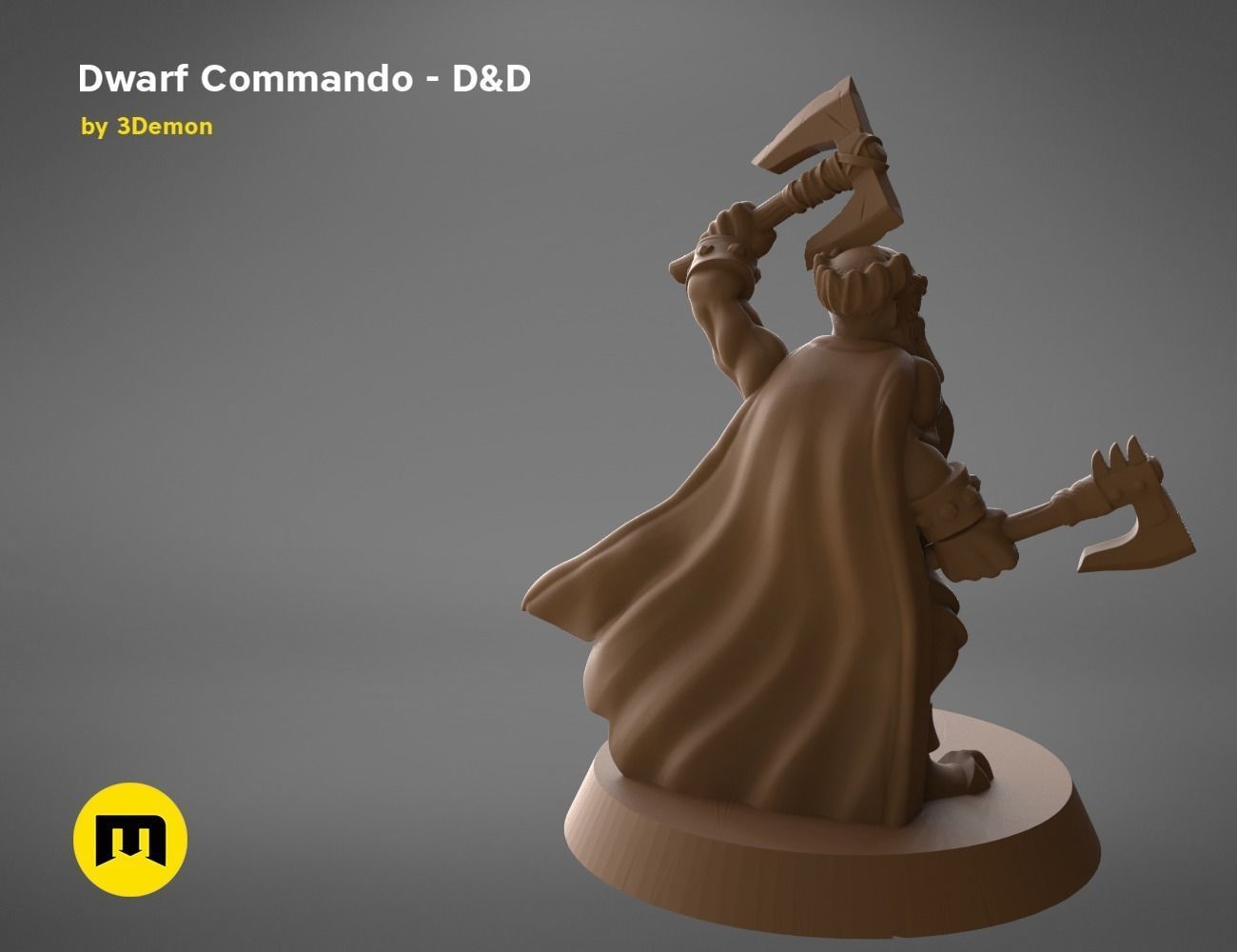 Dwarf Commando - DnD Set 3D model 3D printable | CGTrader