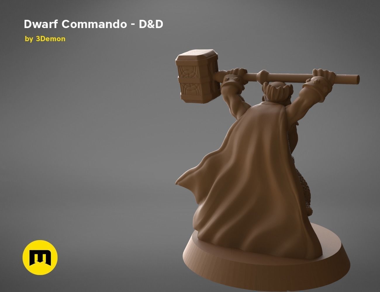 Dwarf Commando - DnD Set 3D model 3D printable | CGTrader