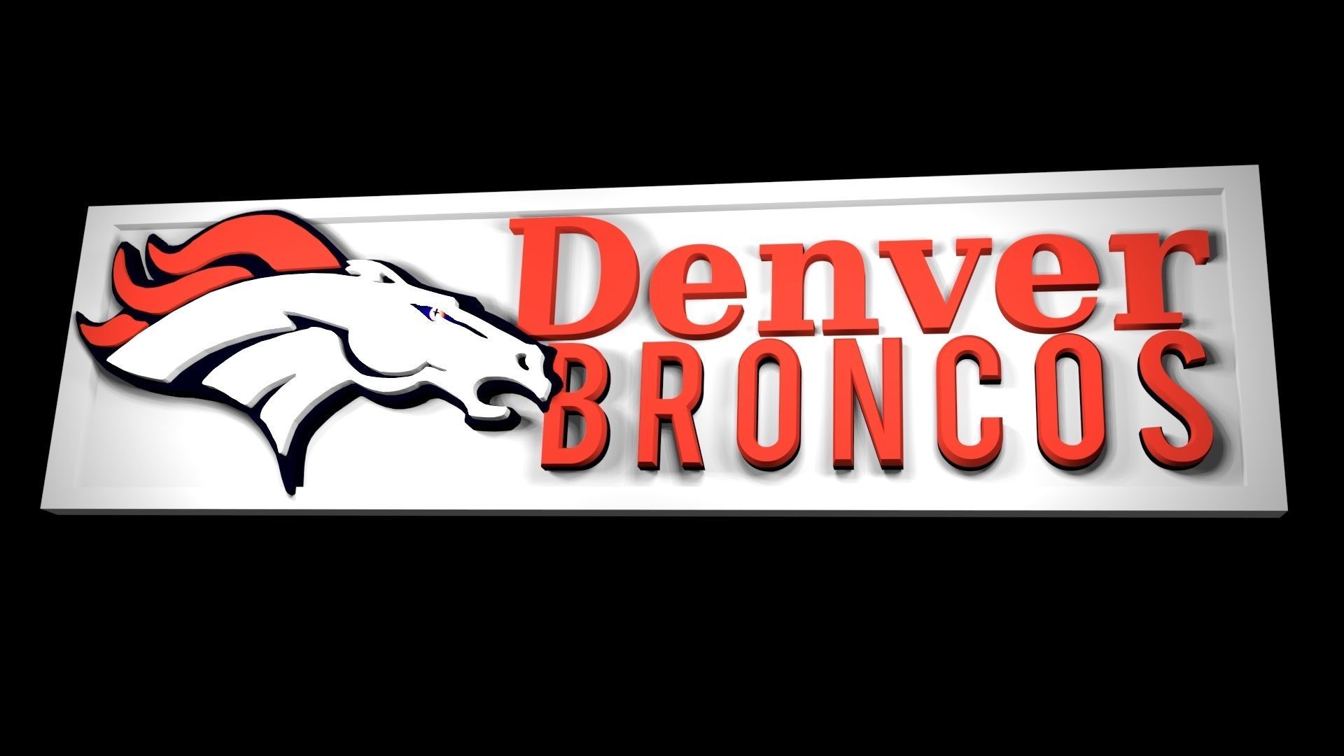 Denver Broncos banner 3D model | CGTrader