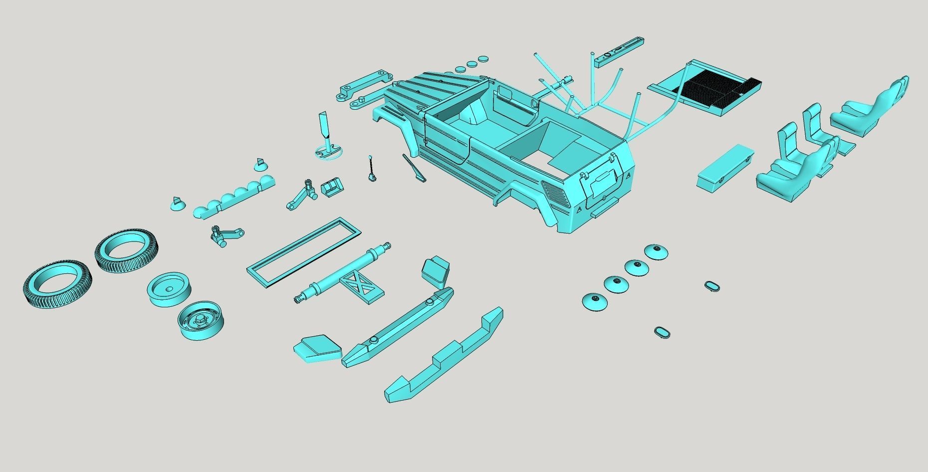 Volkswagen Thing or safari Dune modified PRINTABLE 3D model 3D ...