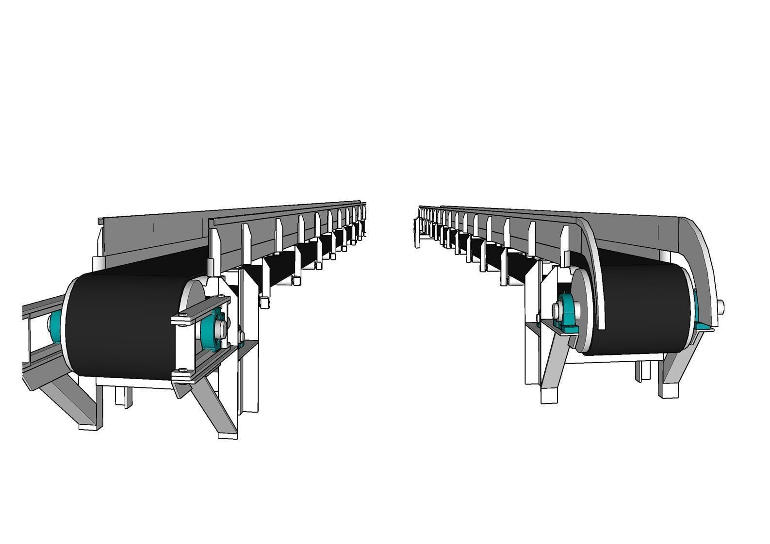 Overhead Belt Conveyor 3D model 3D printable | CGTrader