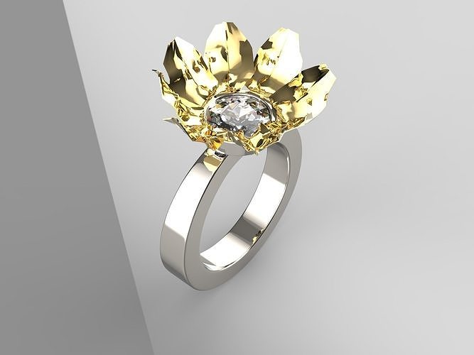 Ring Diamond 3D print model 3D model 3D printable | CGTrader