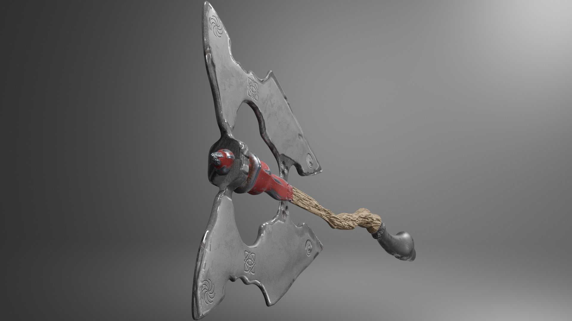 Double-edged axe high poly free 3D model | CGTrader