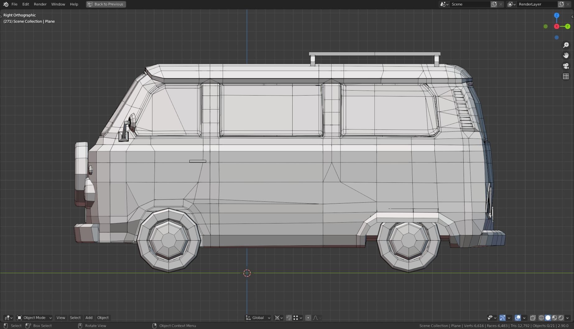 3D model Low Poly Vehicle - Campervan VR / AR / low-poly | CGTrader