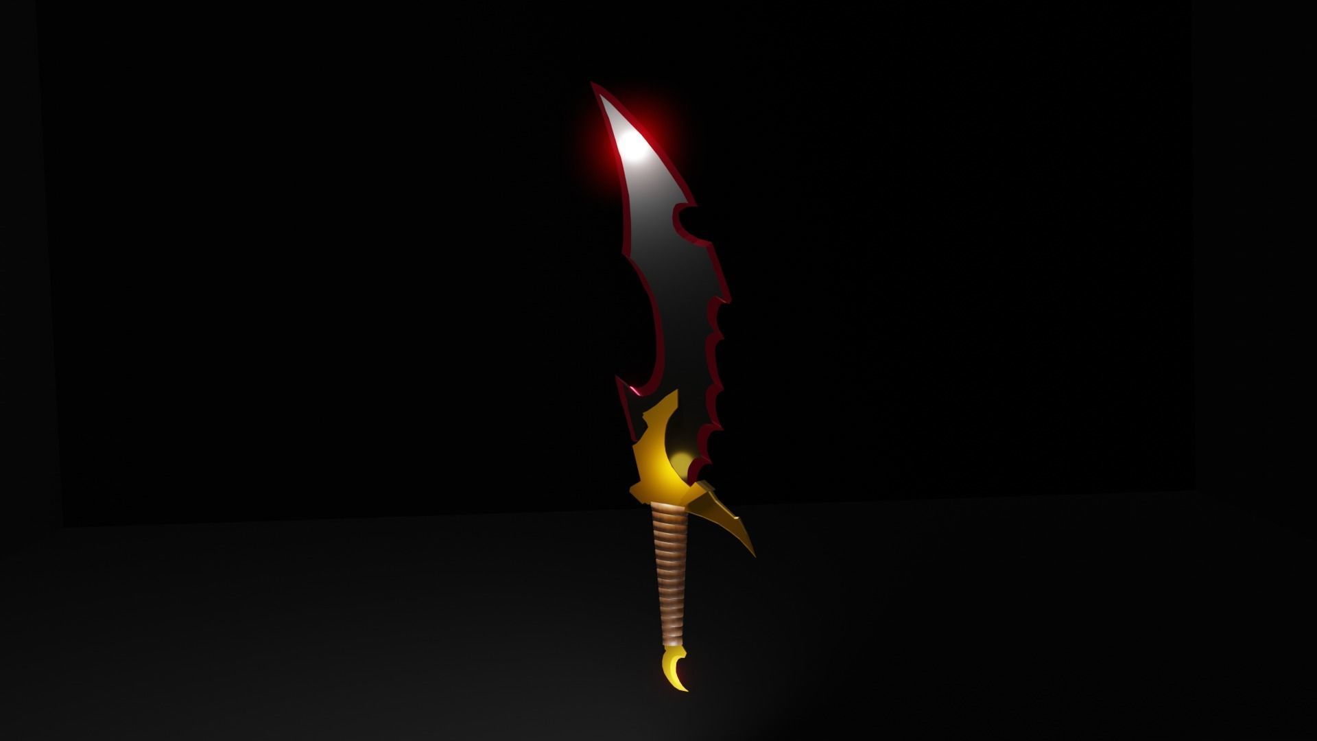 3D model Knight Slayer - Dagger from solo leveling VR / AR / low-poly ...
