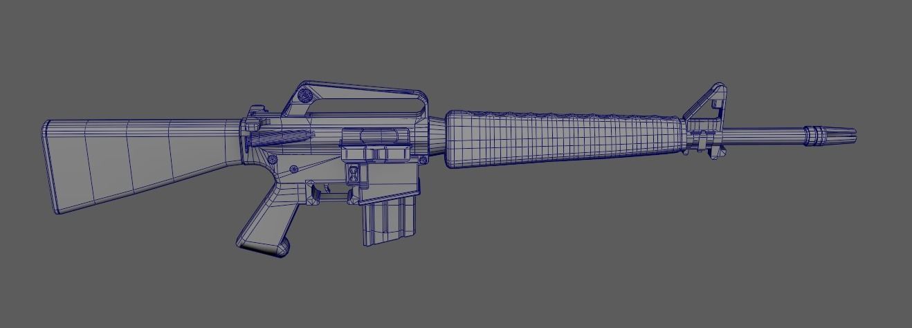 3D model M16A1 Rifle VR / AR / low-poly | CGTrader