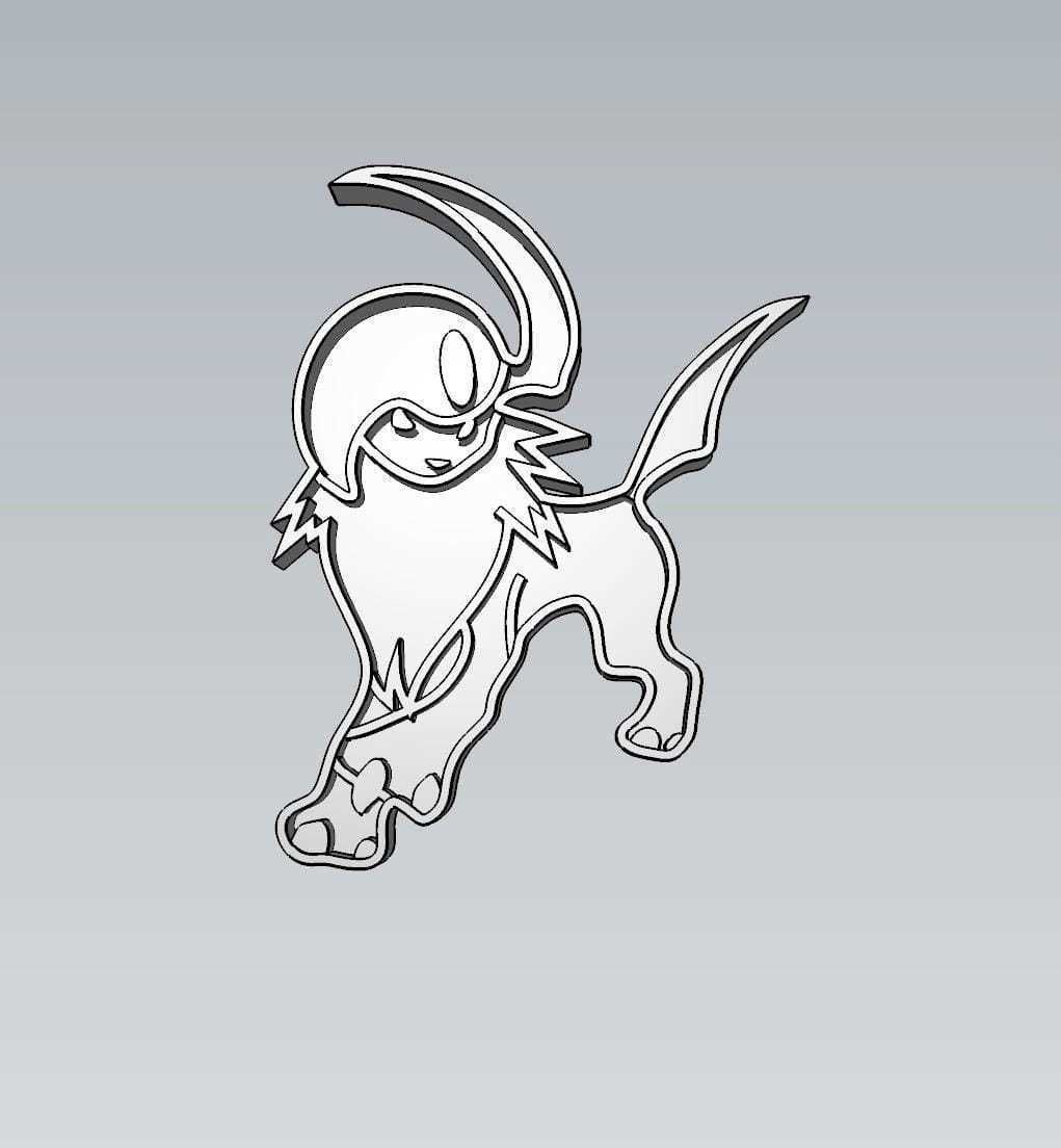 Amazing Pokemon Absol Cookie Cutter Stamp Cake Decorating 3D model ...