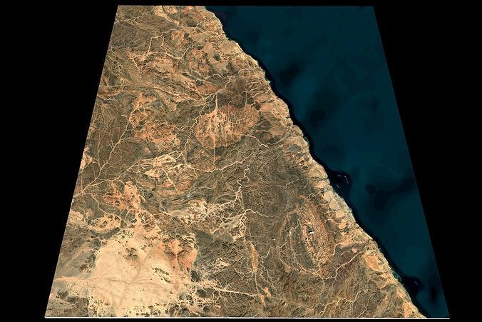 NEOM city topography Saudi Arabia - tile n25 e34 3D model | CGTrader