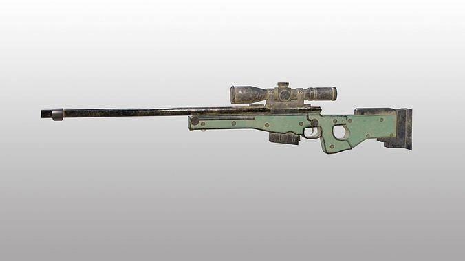 AWM gun 3d model game assest free 3D model | CGTrader