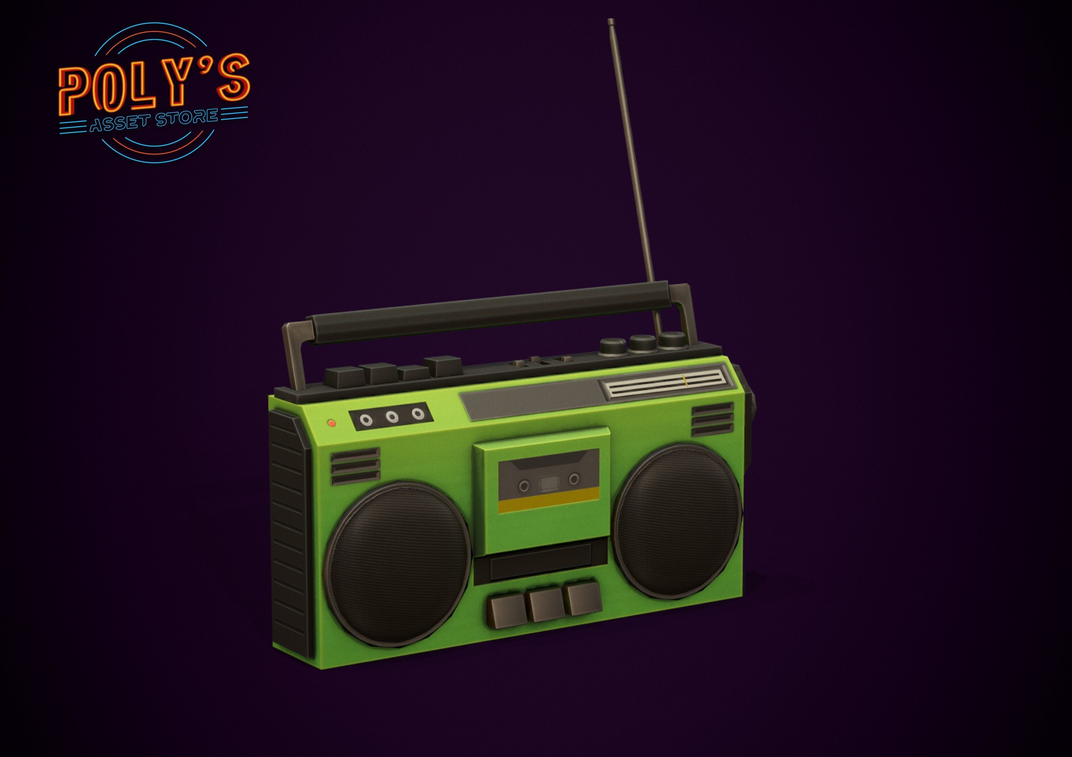 3D model Radio Set - Low Poly Stylized VR / AR / low-poly | CGTrader