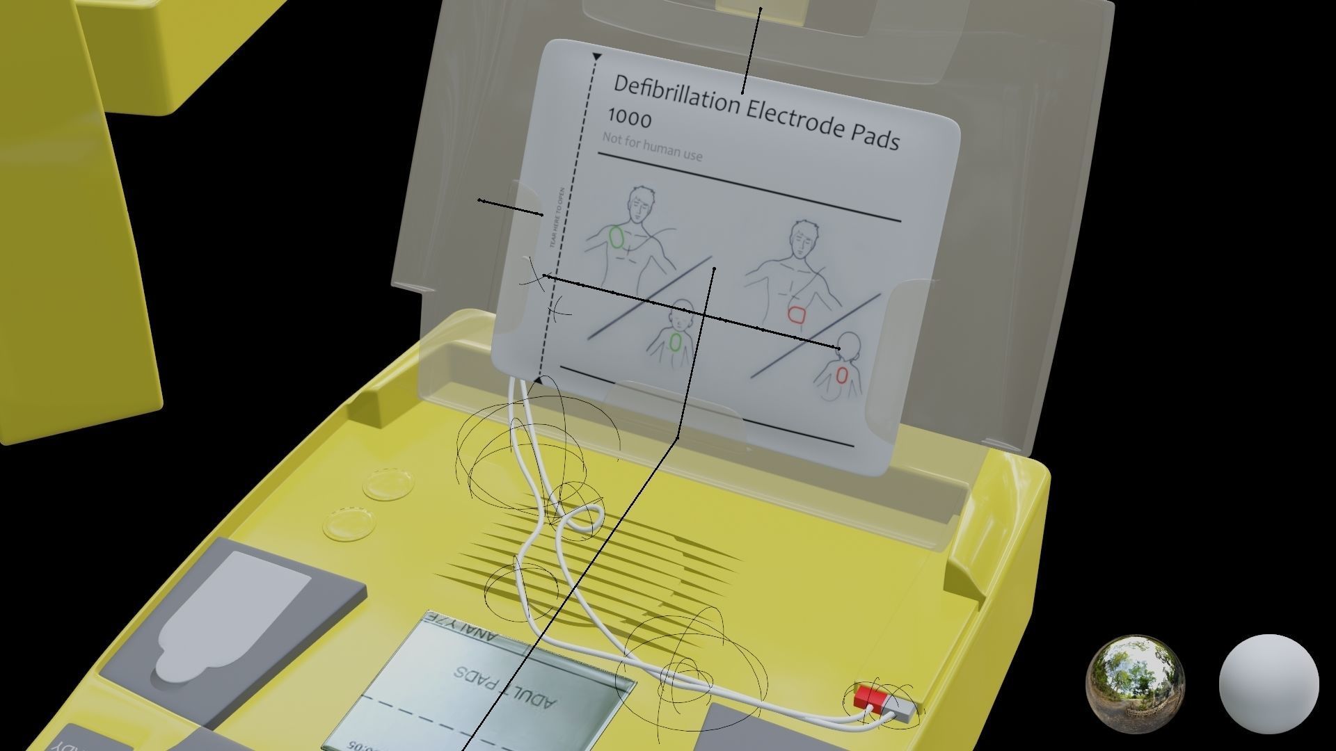 AED defibrillator 3D model rigged | CGTrader