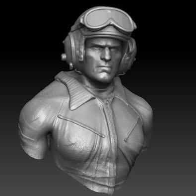 TANKER PLATOON SGT BUST 3D model 3D printable | CGTrader