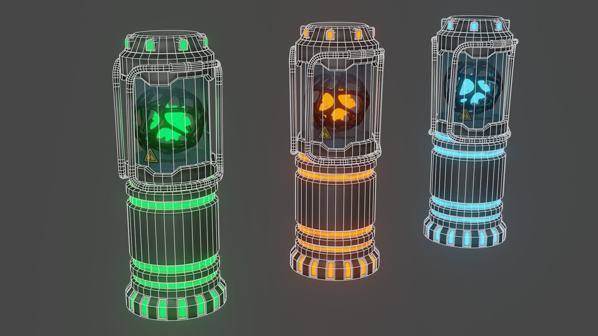 3D model Sci-fi lab Capsule with energy ball VR / AR / low-poly | CGTrader