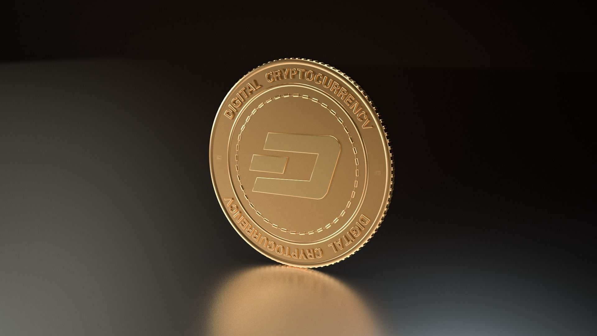 Dash coin 3D model | CGTrader