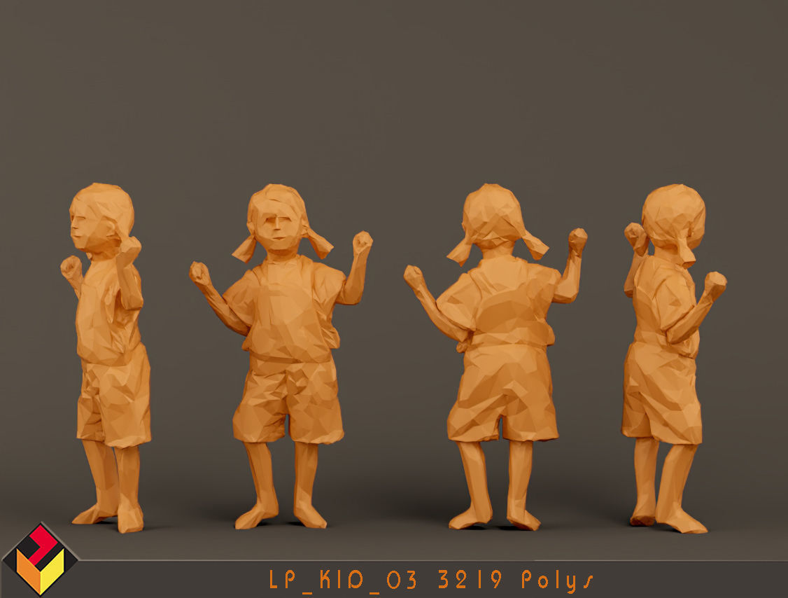 3D model LOWPOLY STYLE KIDS VR / AR / low-poly | CGTrader