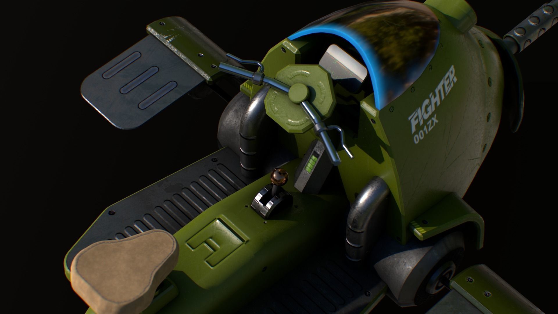 3D model Sci Fi Space Hover Scooter VR / AR / low-poly | CGTrader