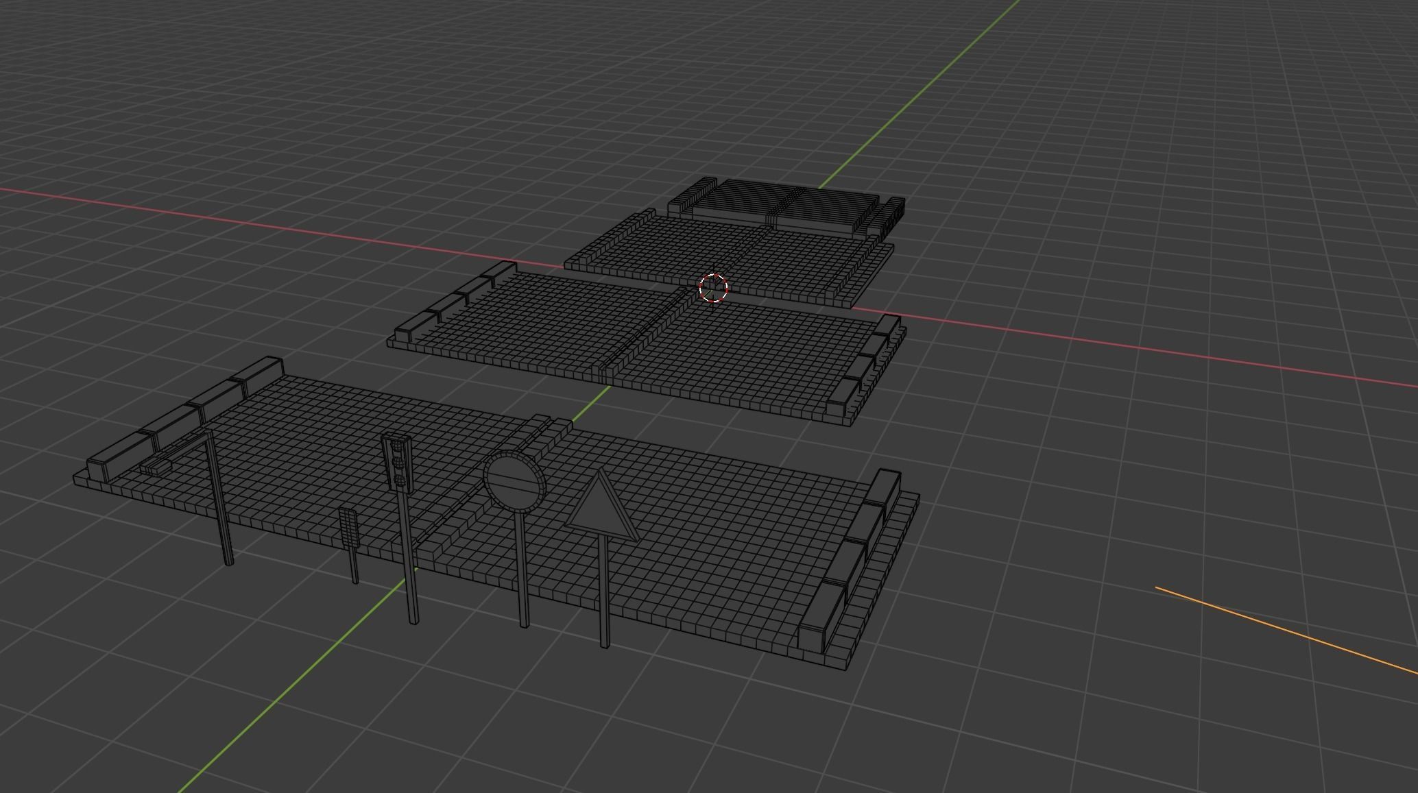 Simple modular street pack free VR / AR / low-poly 3D model | CGTrader