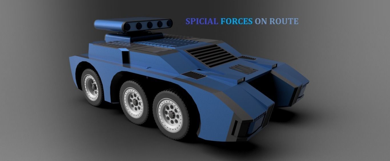 Special force vehicle 3D model rigged | CGTrader