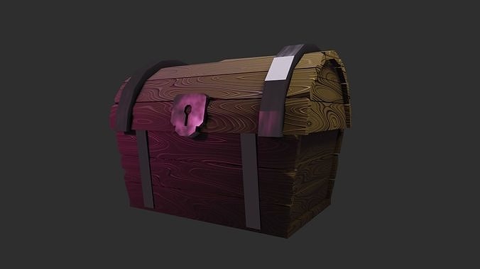 3D model Treasure chest 2 VR / AR / low-poly | CGTrader