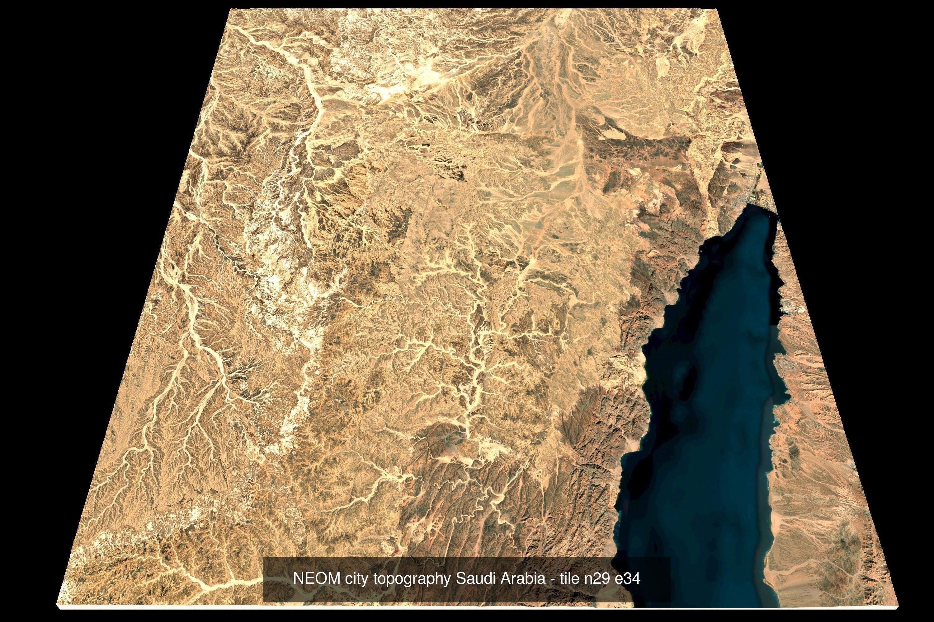 NEOM city KSA terrain 3d topography Collection in Saudi Arabia | CGTrader