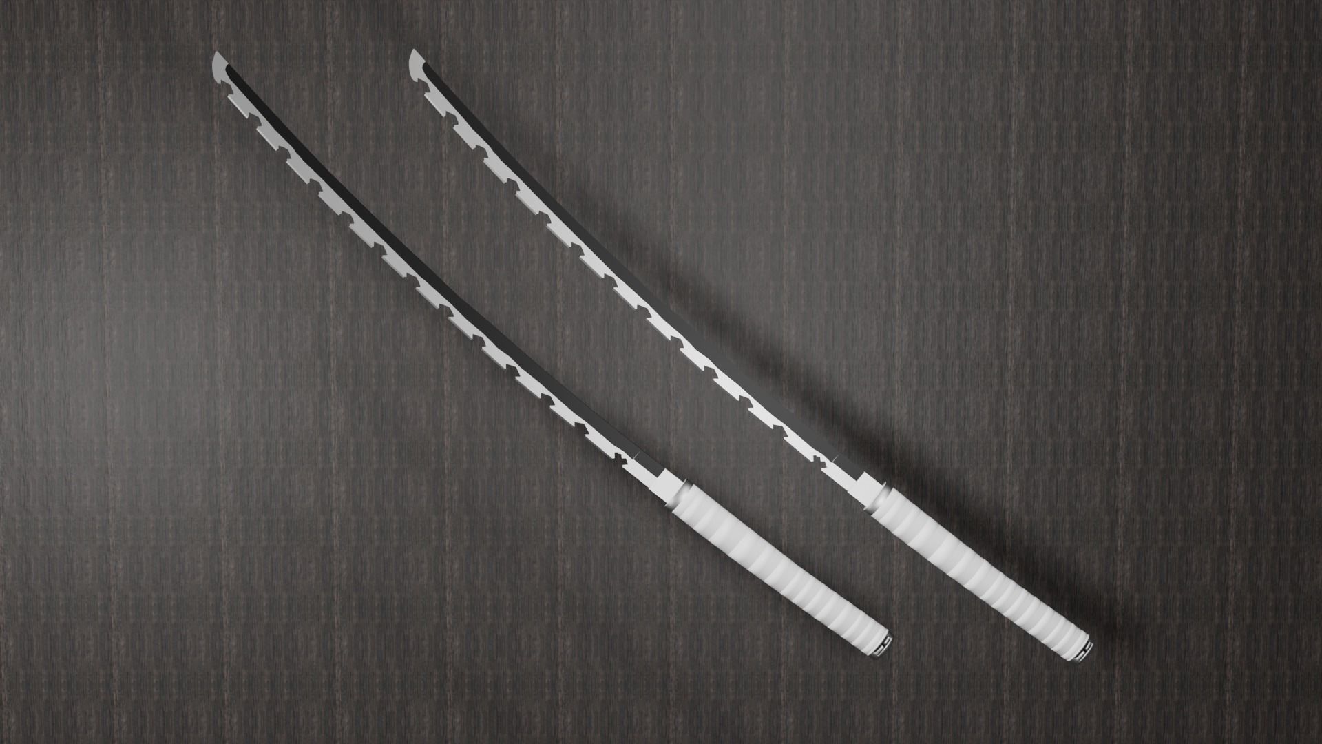 3D model Demon Slayer Sword - Inosuke Nichirin blade VR / AR / low-poly ...