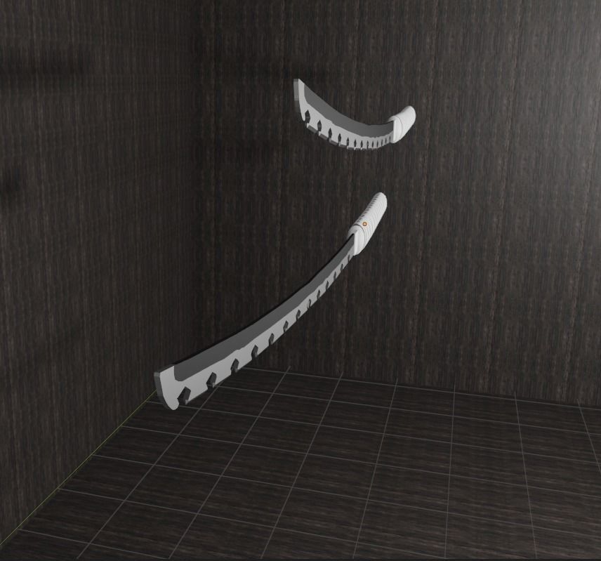 3D model Demon Slayer Sword - Inosuke Nichirin blade VR / AR / low-poly ...