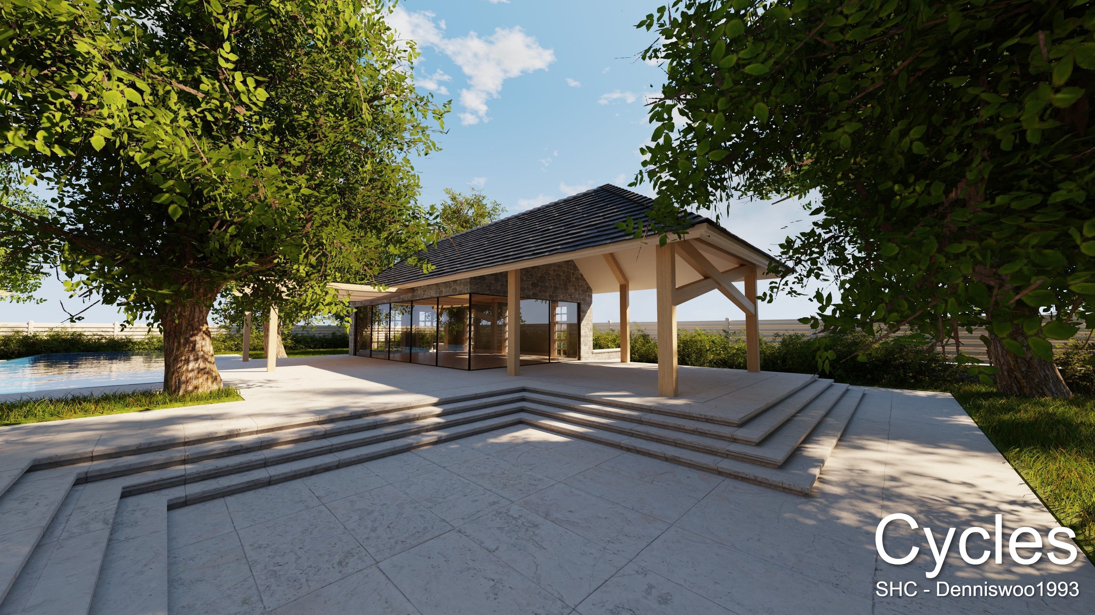 3D model Large Mansion 2021 Blender Eevee and Cycles 1 without ...
