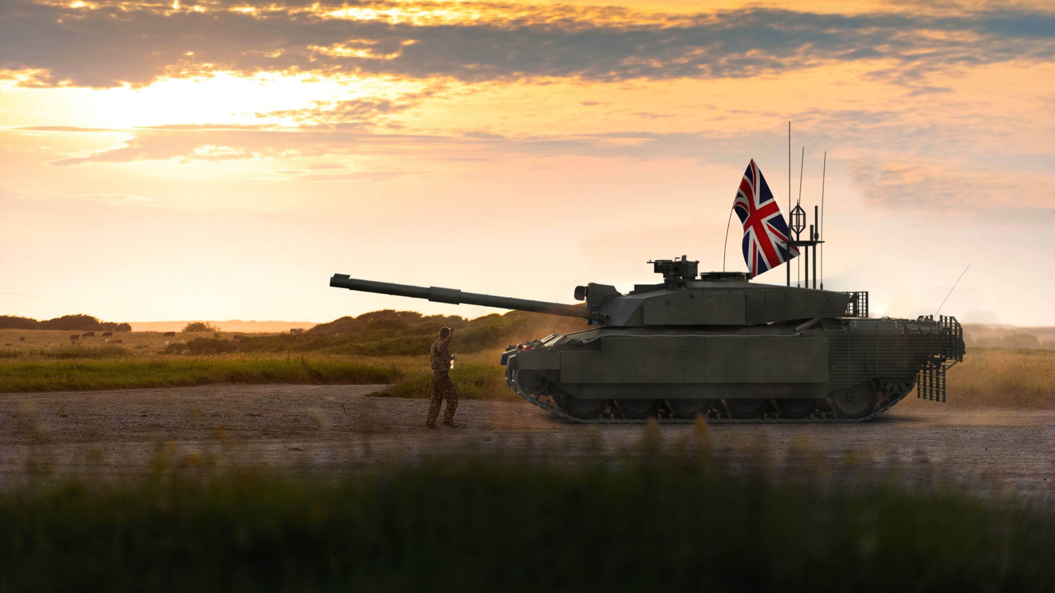 Challenger 2 TES 3D model rigged | CGTrader