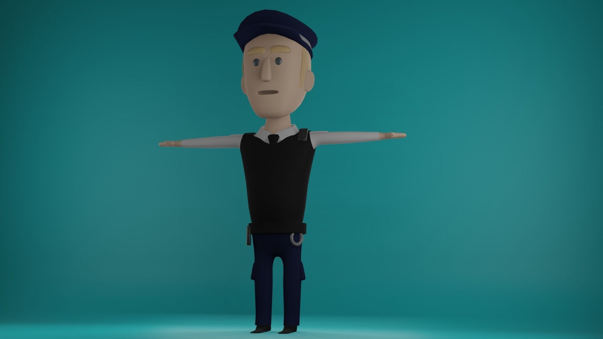 3D model simple policeMan VR / AR / low-poly | CGTrader