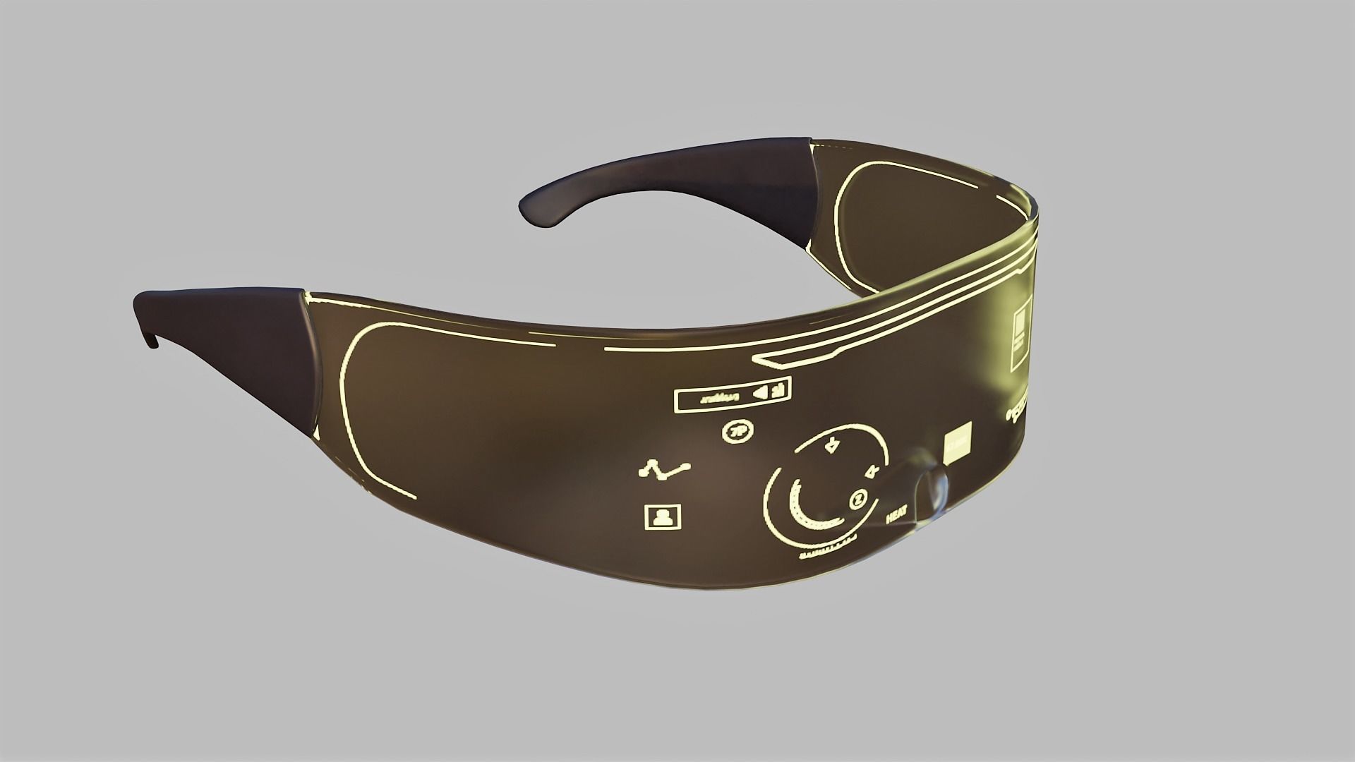 Futuristic Glasses 3D model | CGTrader