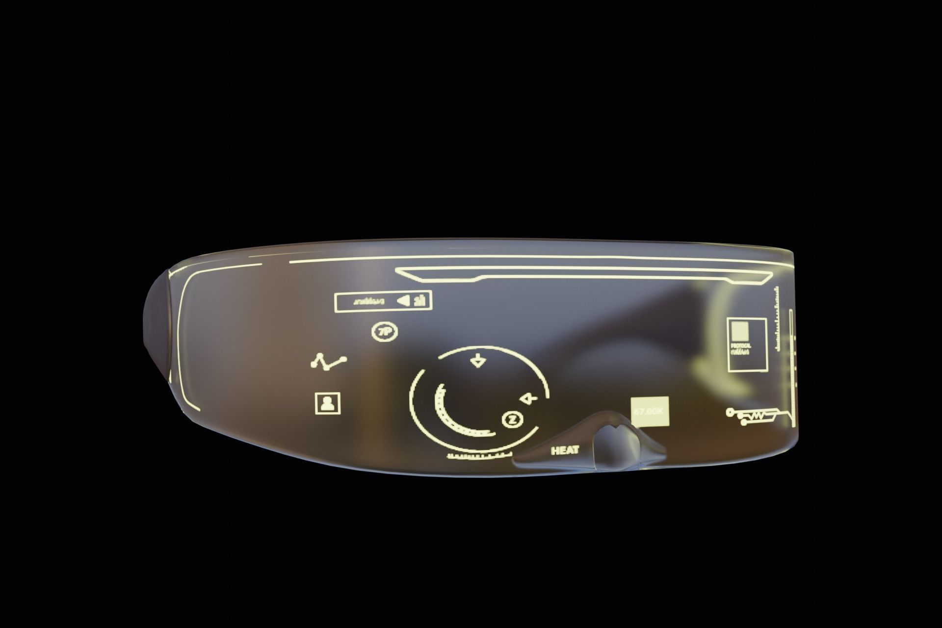 Futuristic Glasses 3D model | CGTrader