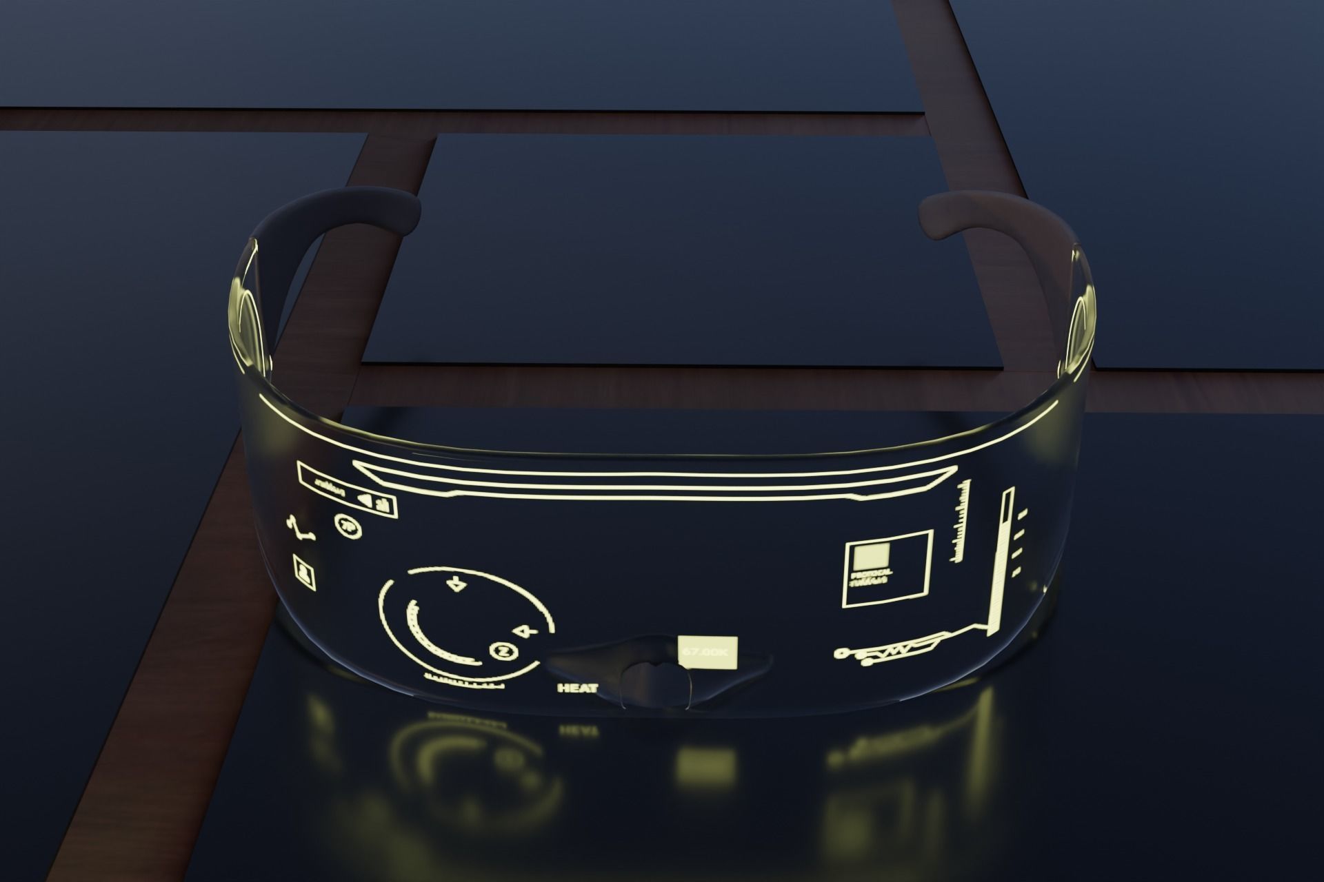 Futuristic Glasses 3D model | CGTrader