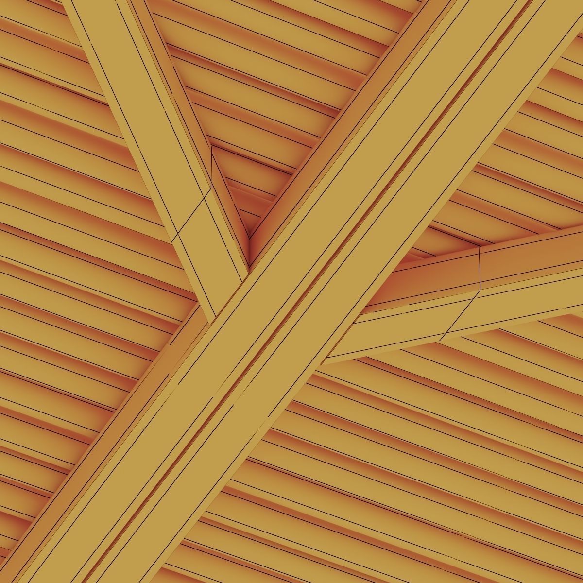 Ceiling diagonal branch straight n1 3D model | CGTrader
