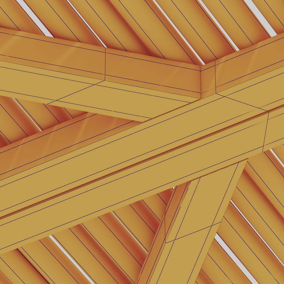 Ceiling diagonal branch straight n1 3D model | CGTrader
