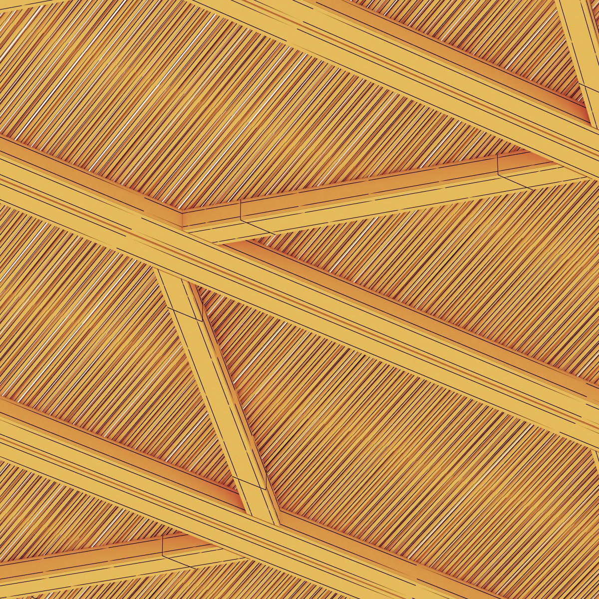 Ceiling diagonal branch straight n1 3D model | CGTrader